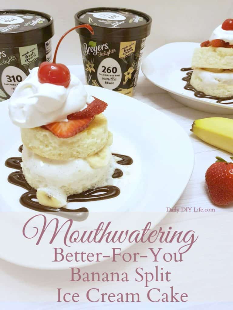 Better-For-You Mouthwatering Banana Split Ice Cream Cake