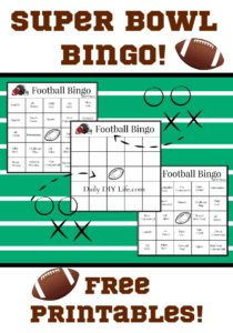 Super Bowl Bingo! Fun FREE Printables for the Big Game!